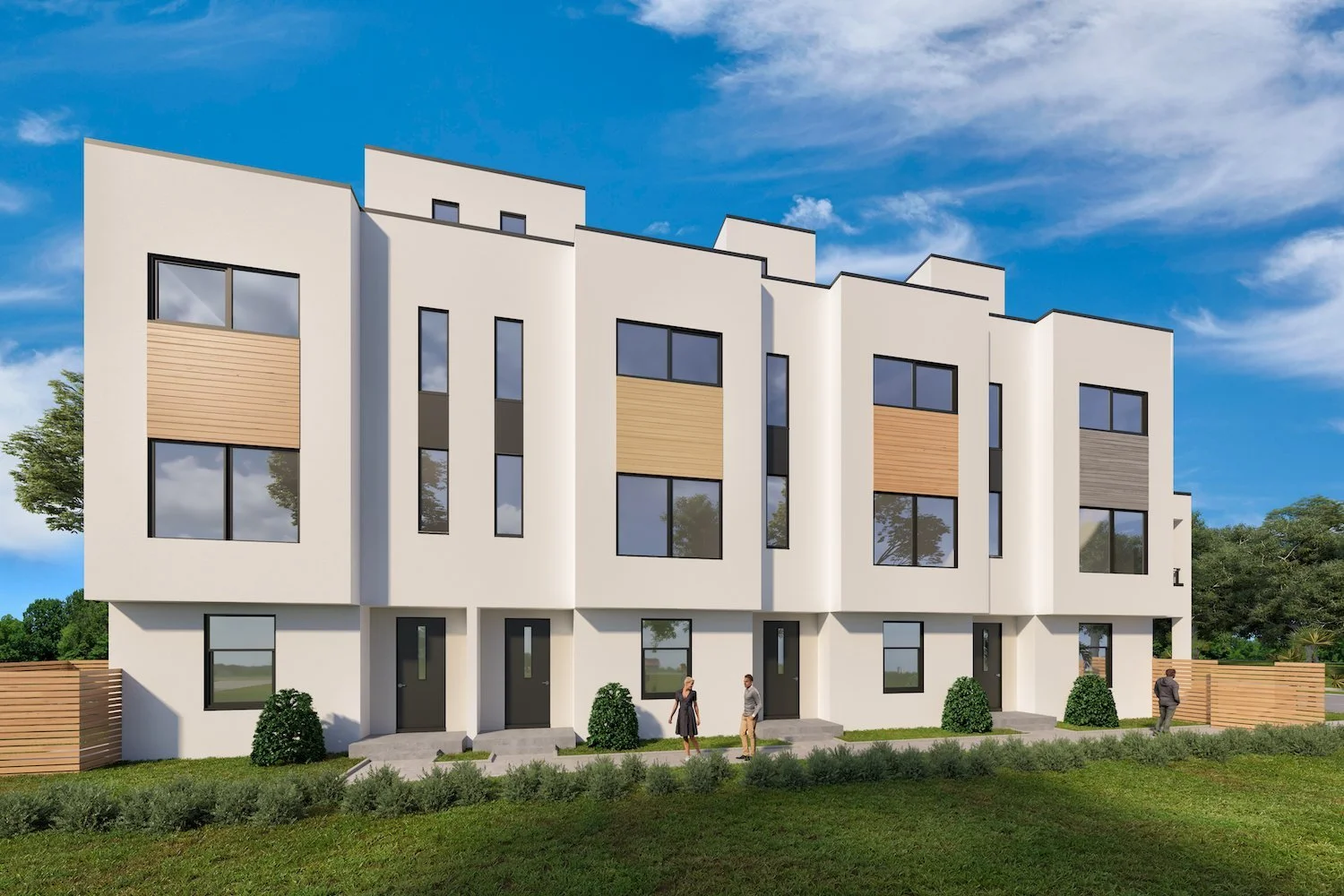 First phase of luxury townhome project is complete near the EDGE District