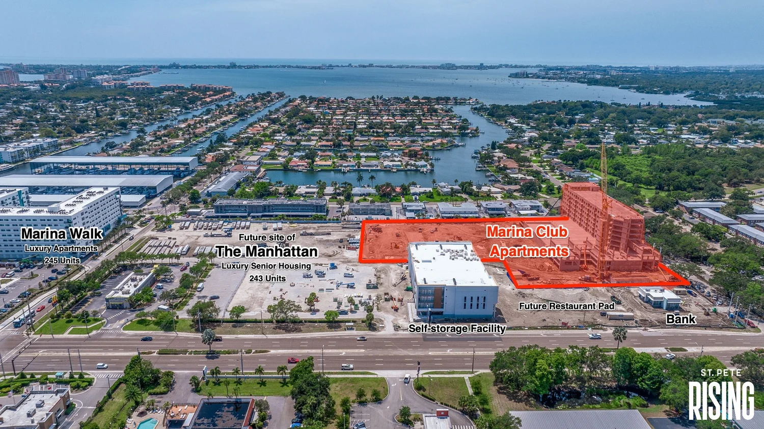 Construction reaches milestone on 400-unit Marina Club Apartments in ...