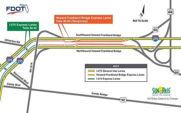 New I-275 express lanes and shared-use path open on Howard Frankland Bridge