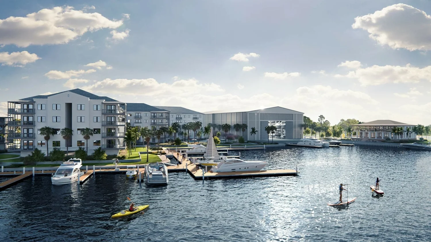 Construction begins on 39-acre Waterways Apartments and Marina off ...