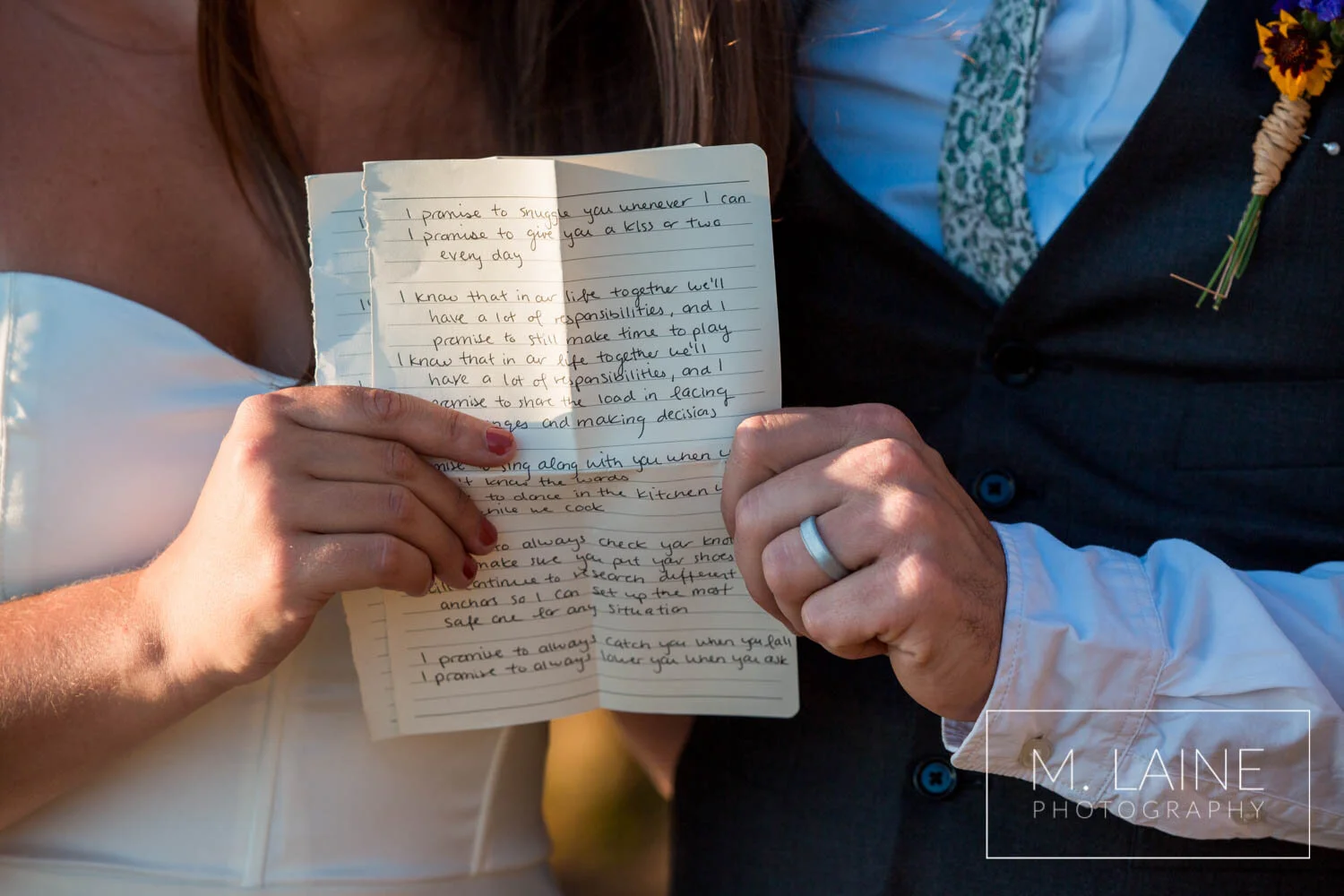 Tips on Writing Your Own Wedding Vows