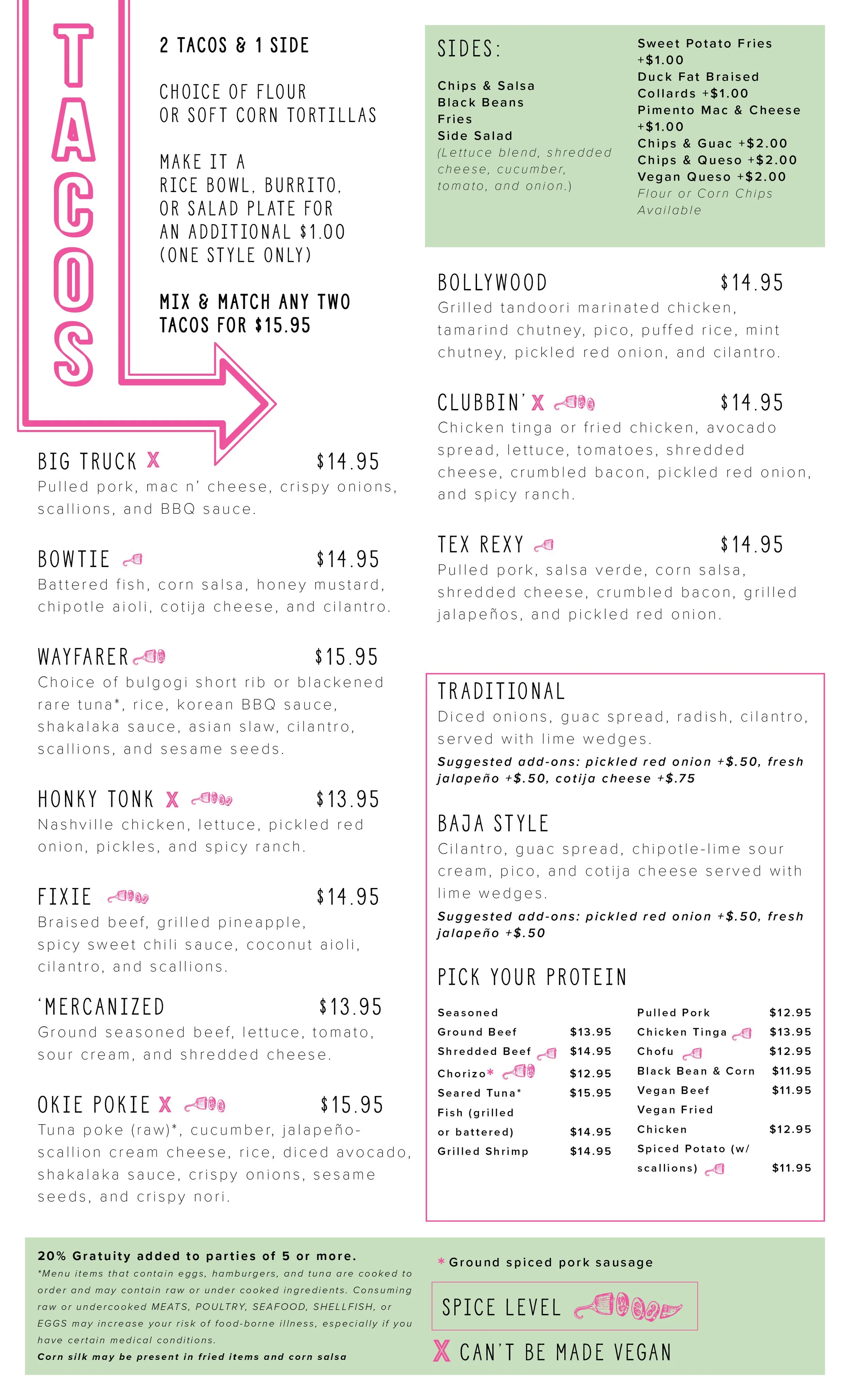 MENUS — Crafted