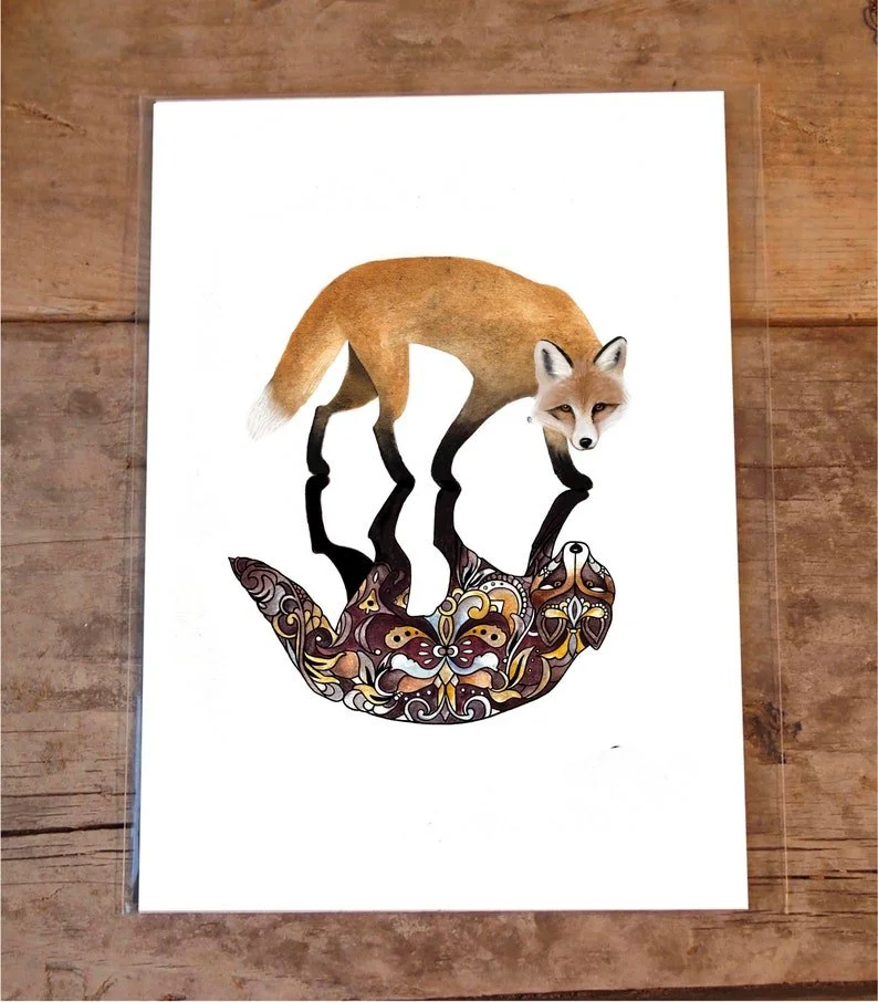 Fox Skeleton Art