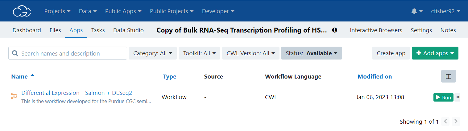 Bulk RNA-Seq Walkthrough — Cancer Genomics Cloud