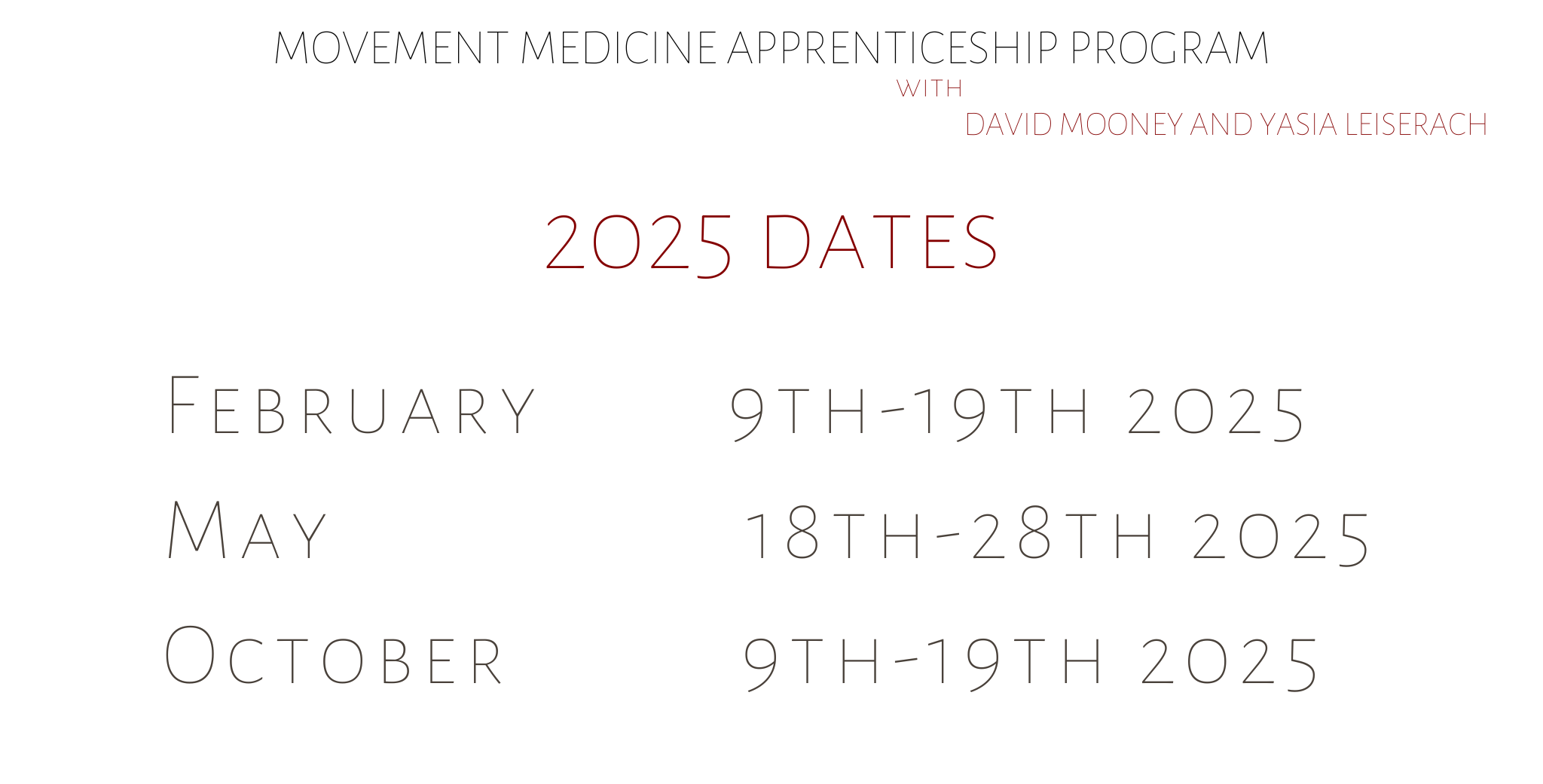 Apprenticeship Application — Embodiment Movement Medicine