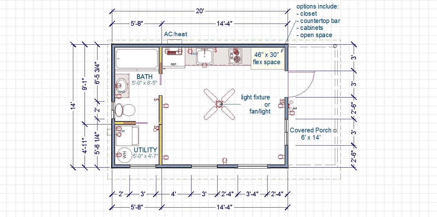 14x16 Floor Plan