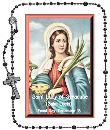 Blessed Beads Rosaries | Lucy of Syracuse (Saint Lucia) Rosaries & Chaplets
