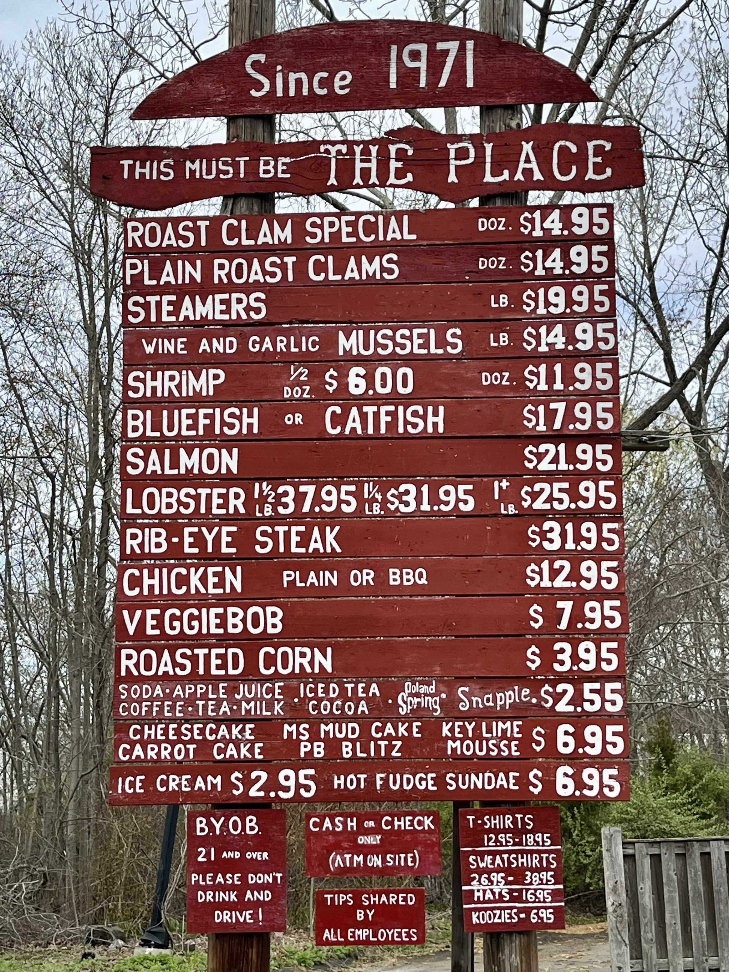 Menu — The Place Restaurant