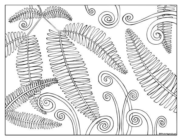 Fern Pattern Coloring Pages Sketch Coloring Page