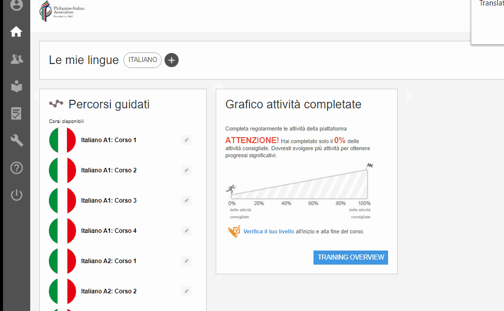 E-LEARNING ITALIAN — The Philippine Italian Association
