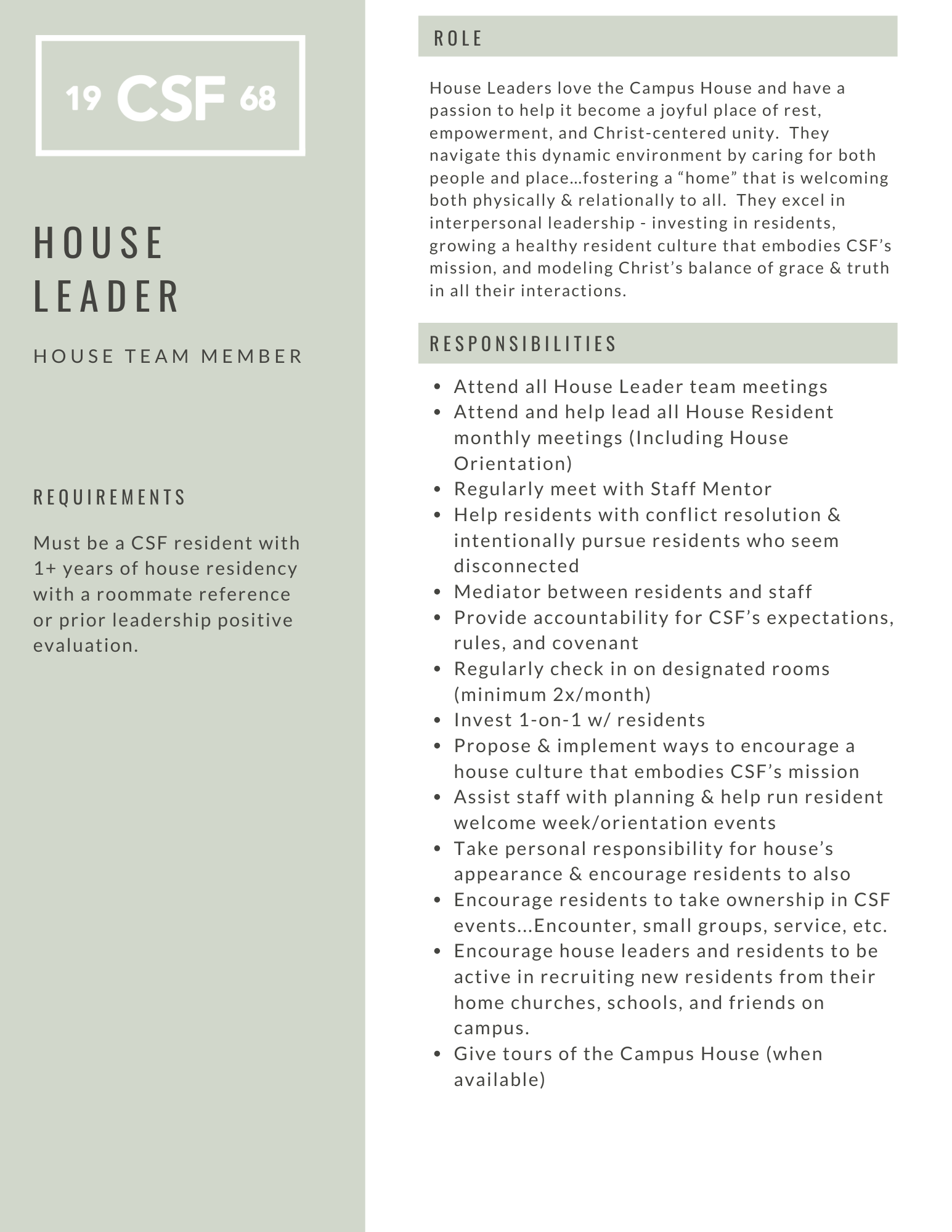 Servant Leadership — CSF Indiana University