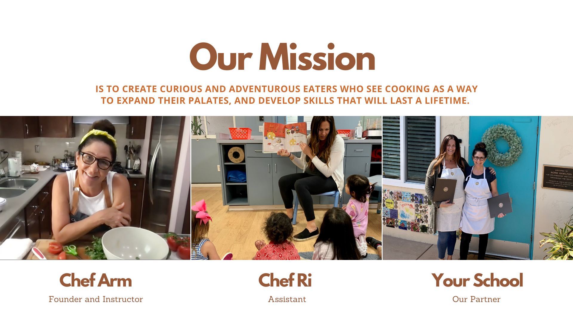 PRESCHOOL COOK+STORY PROGRAM — FROM SCRATCH BAKERS