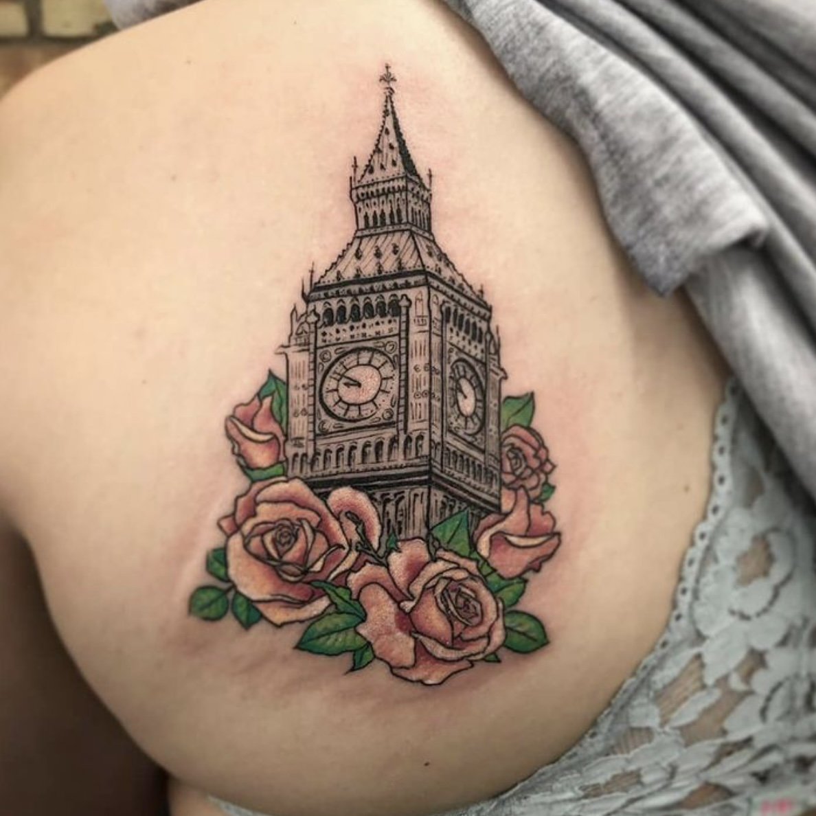 Big Ben Silhouette Tattoo