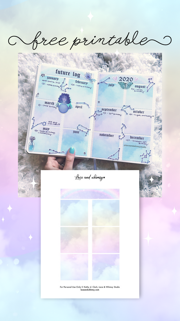 pastel printable freebie — Lace & Whimsy