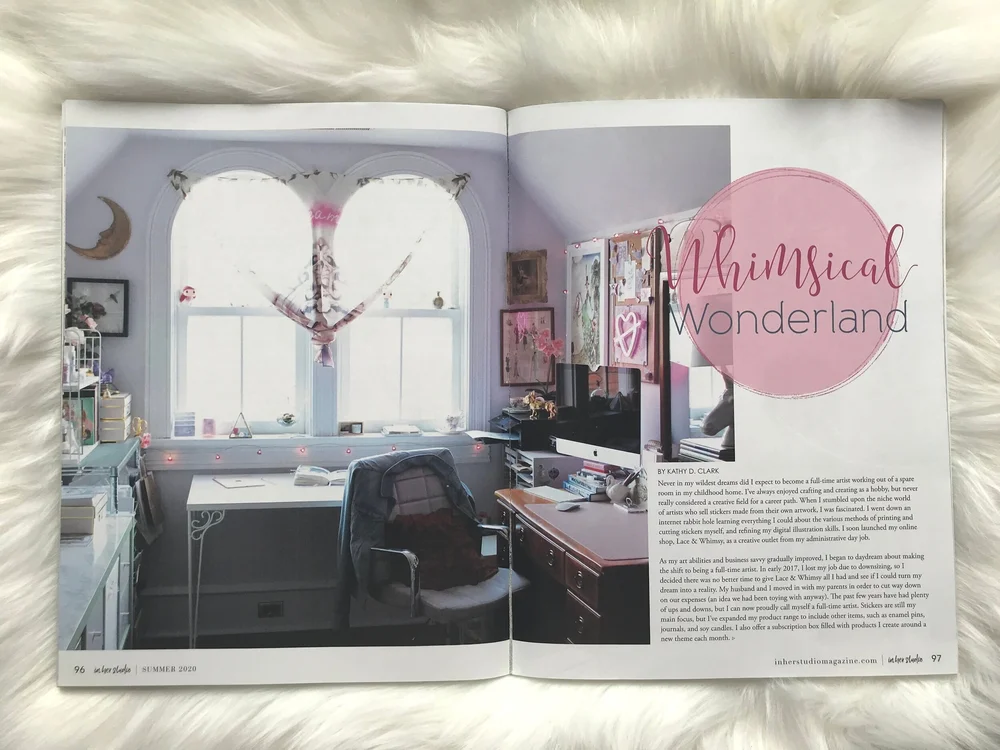 In Her Studio ♡ Magazine Feature — Lace & Whimsy