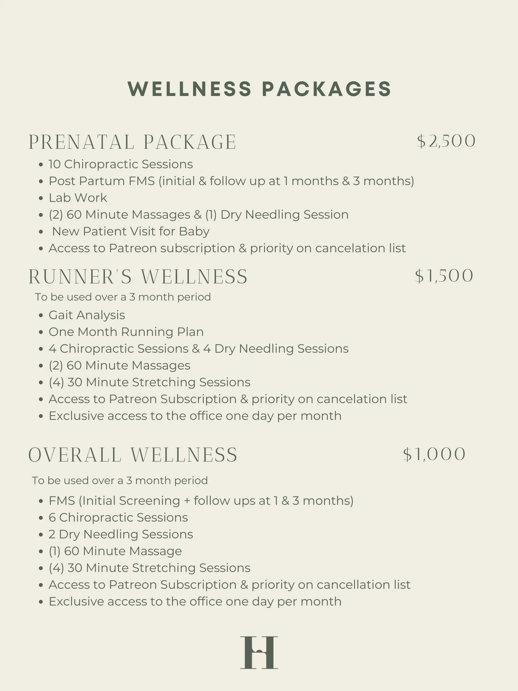 Wellness Packages — Heppe Chiropractic