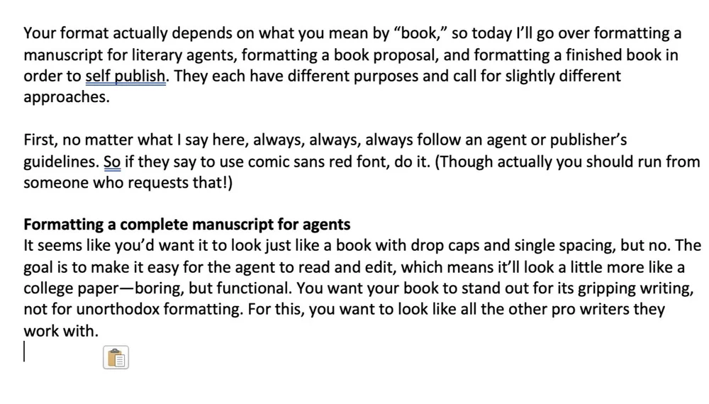 How to Format a Book or Book Proposal…and Look Like a Pro Doing It ...