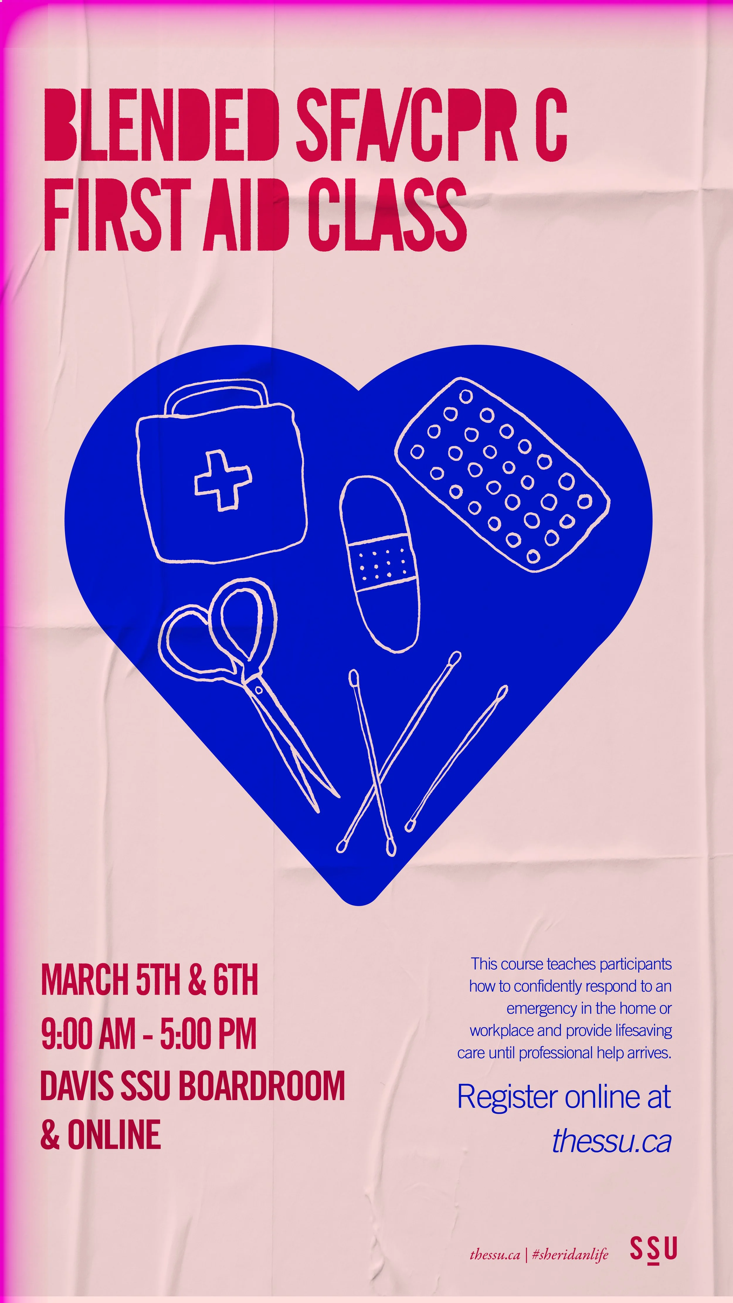 Blended SFA/ CPR C First Aid Class (DAV + Virtual) — Sheridan Student Union