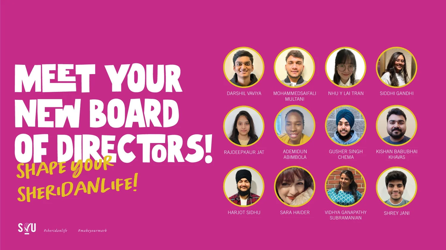Meet Your 2023/2024 Elected SSU Board! — Sheridan Student Union