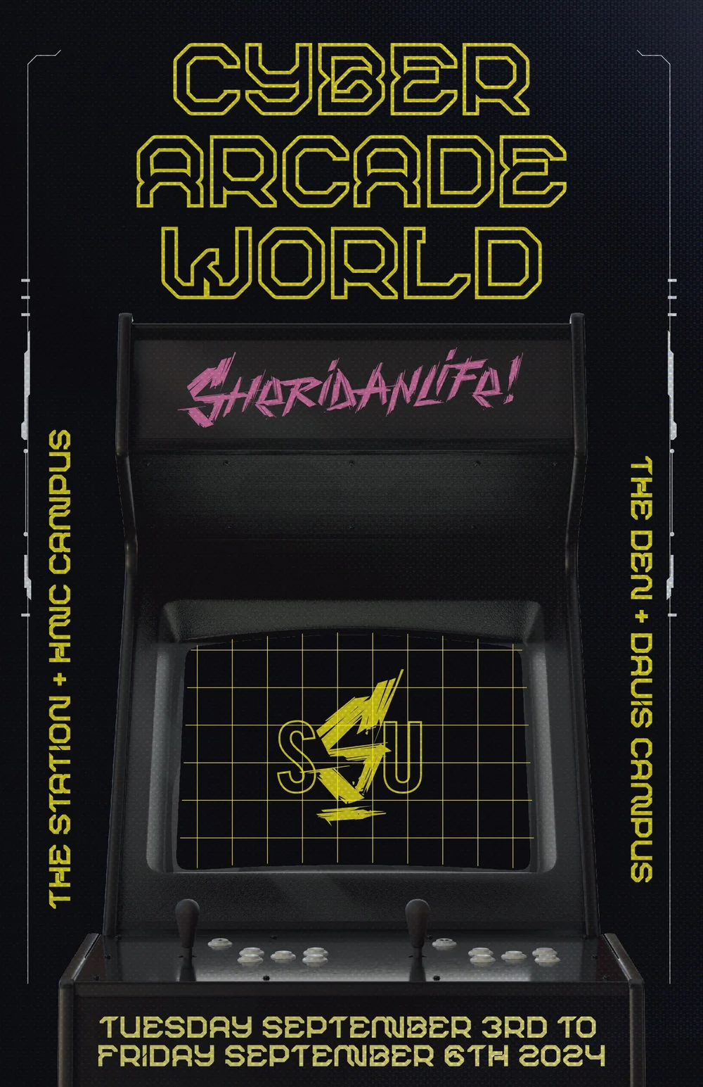 Cyber Arcade World (HMC + DAV) — Sheridan Student Union