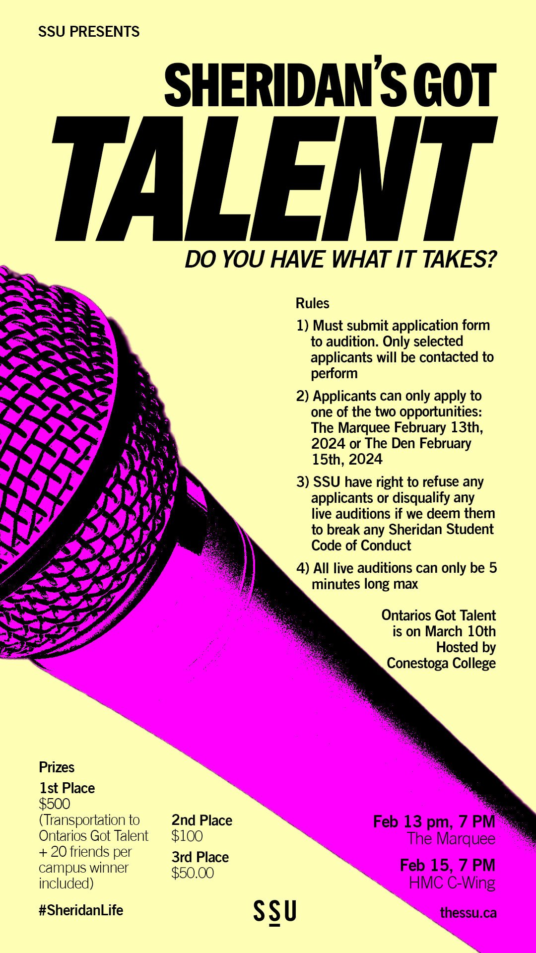 SSU Presents: Sheridan's Got Talent (TRC + HMC) — Sheridan Student Union