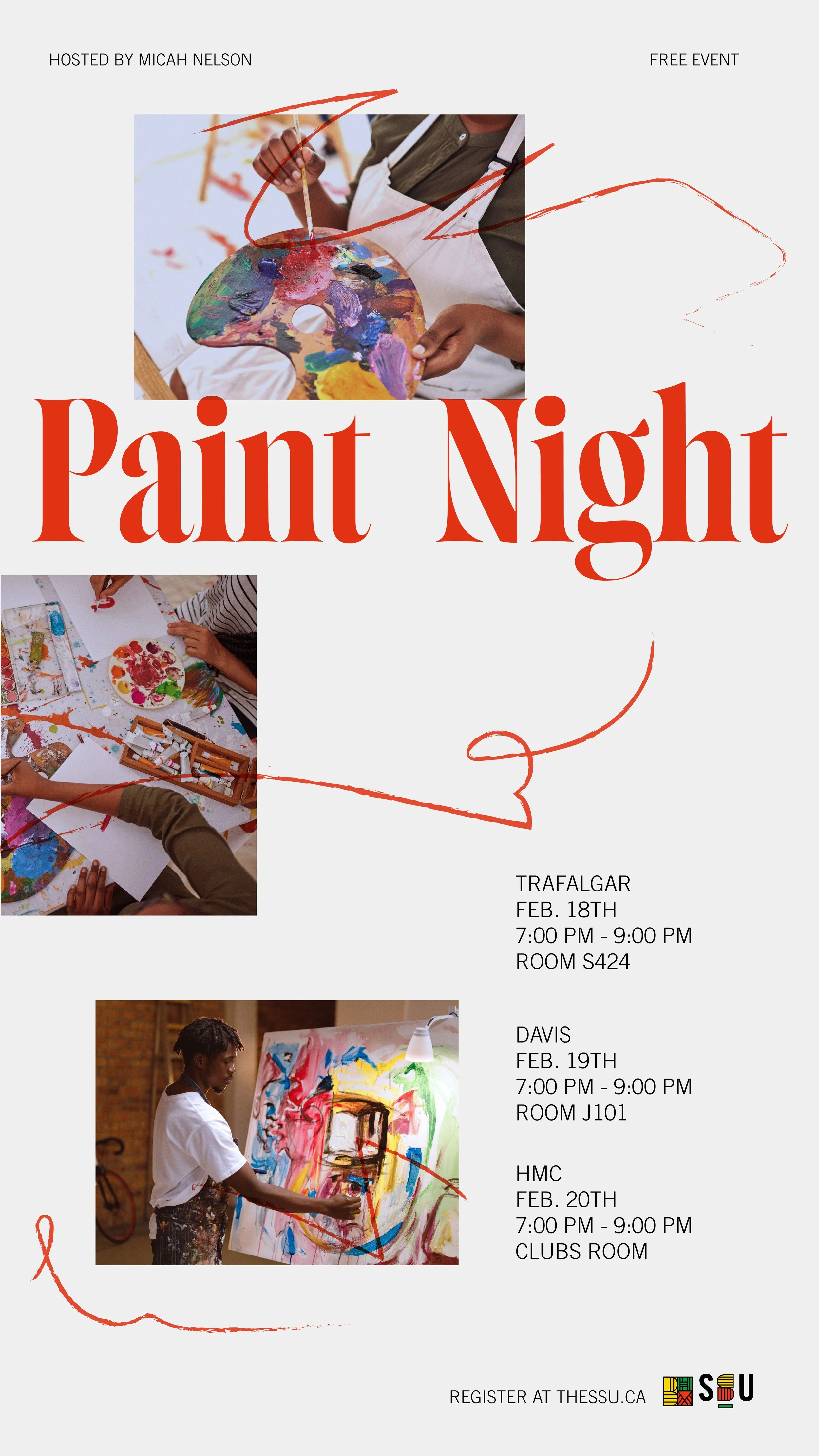 BHM: Paint Night! (HMC) — Sheridan Student Union — Sheridan Student Union