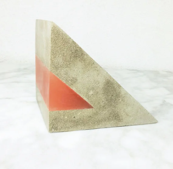 Extra Large Wedge Concrete/Resin Bookend — LOVE & QUARRY