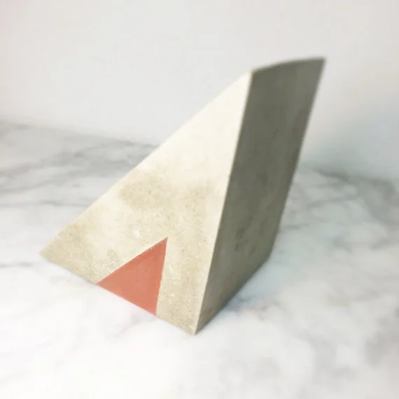 Extra Large Wedge Concrete/Resin Bookend — LOVE & QUARRY