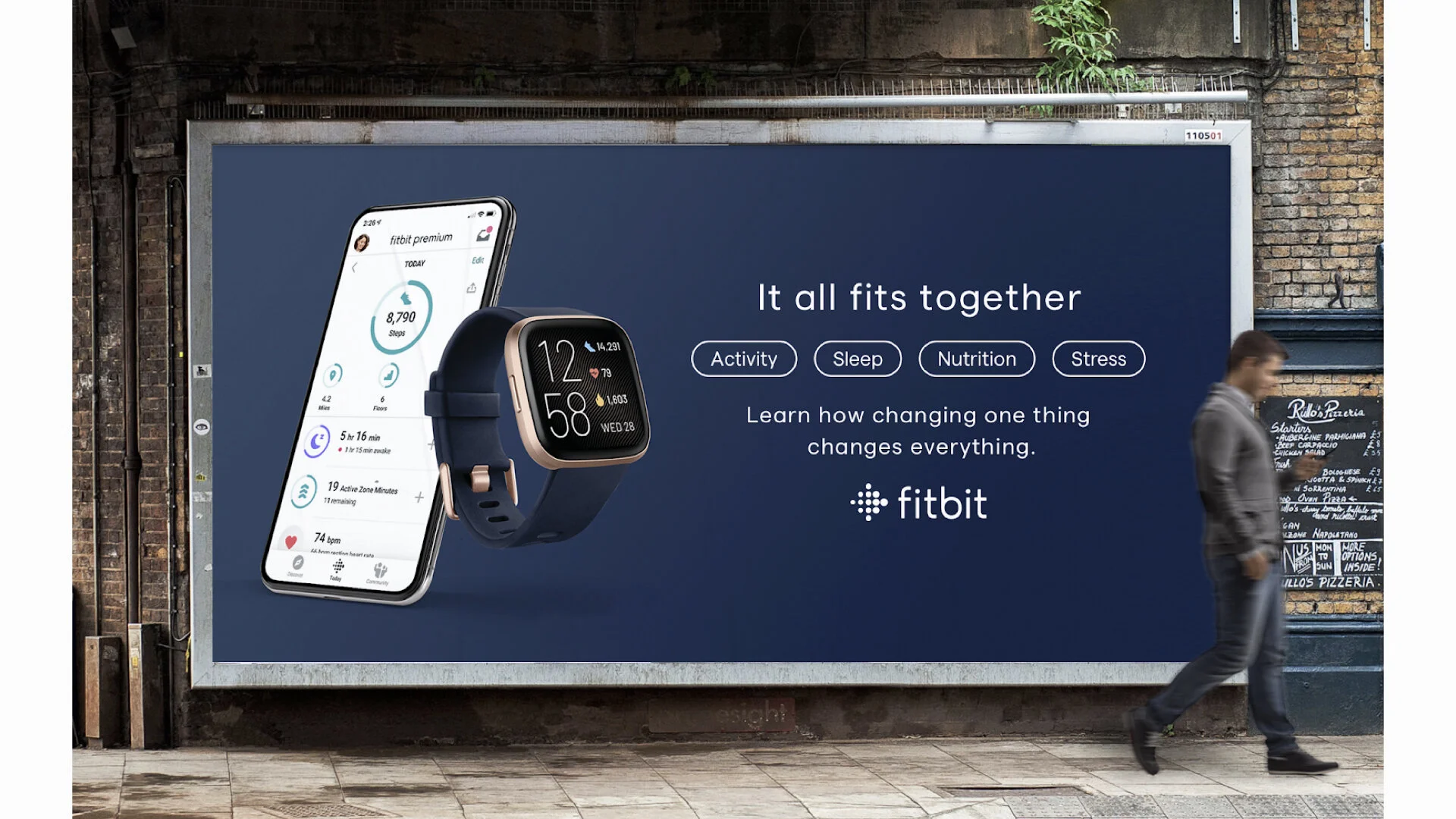 Cartelera De Publicidad Del Smartwatch De Fitbit En La, 44% OFF