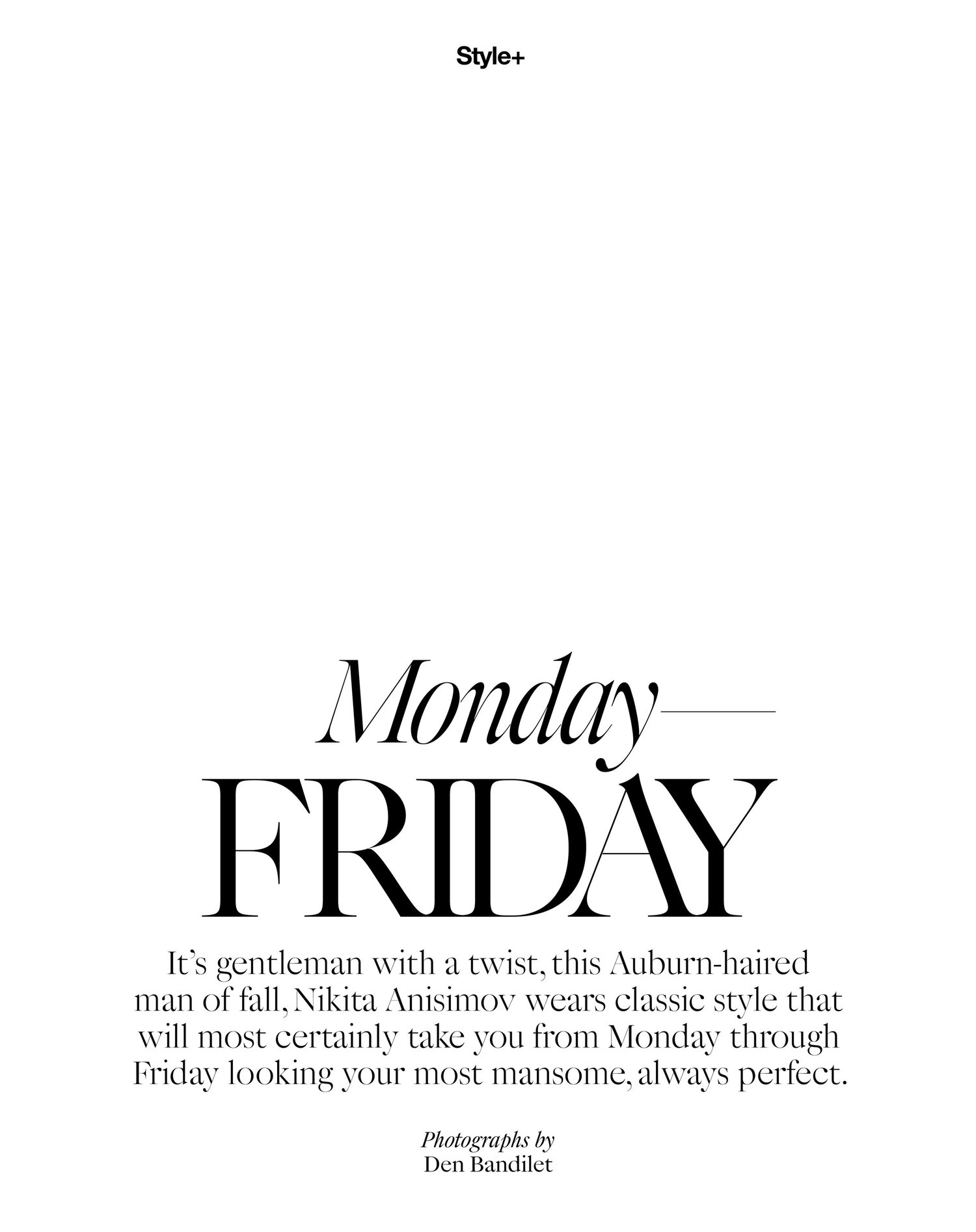 THE PERFECT MAN — The Perfect Man Magazine