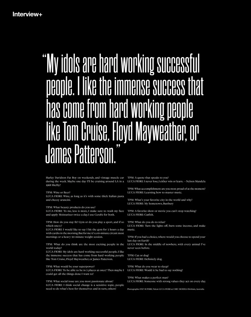 THE PERFECT MAN — The Perfect Man Magazine