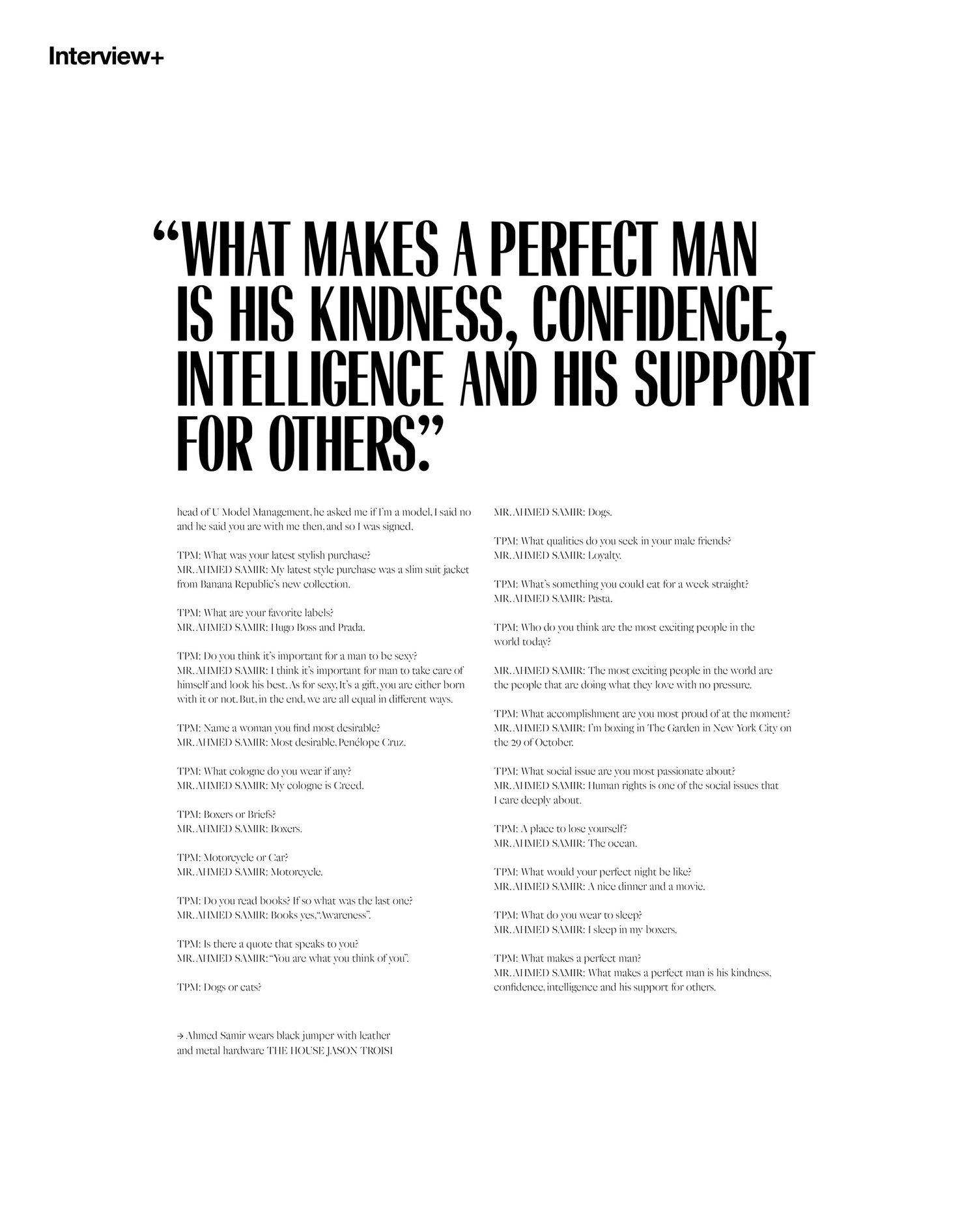 THE PERFECT MAN — The Perfect Man Magazine