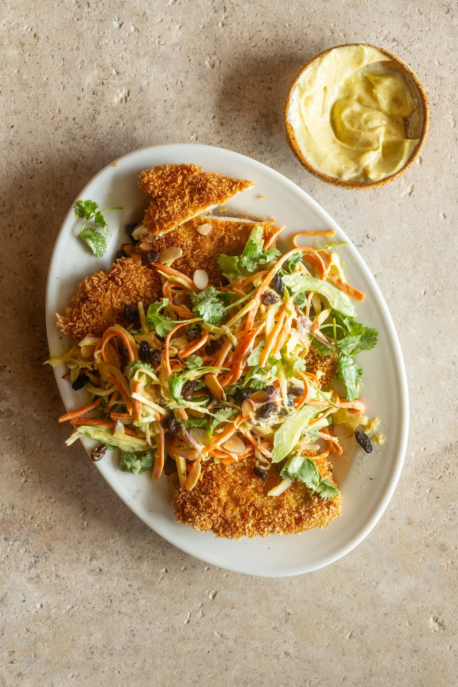 Chicken Schnitz & Coronation Slaw — THE HUNGRY COOK