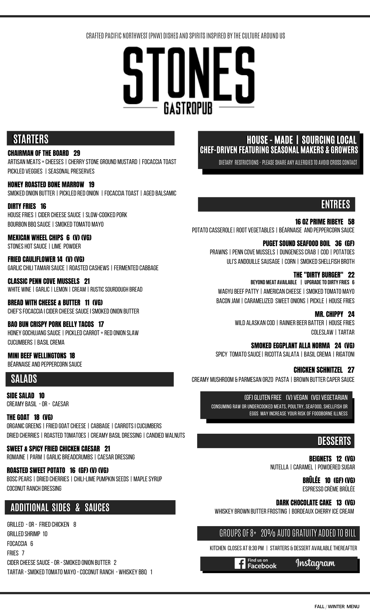 Dinner — Stones Gastropub