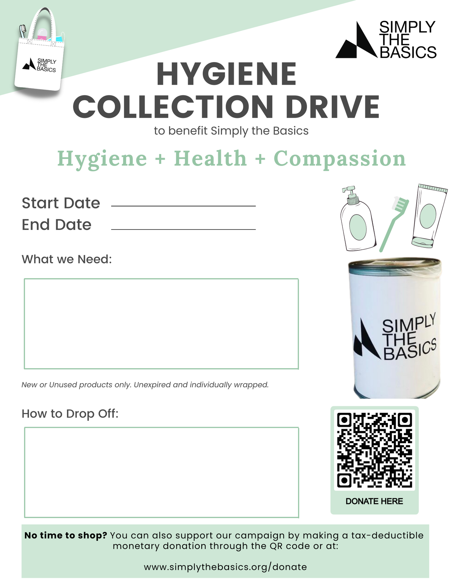 Hygiene Drive Portal — Simply the Basics: The Nation's Premier Hygiene Bank