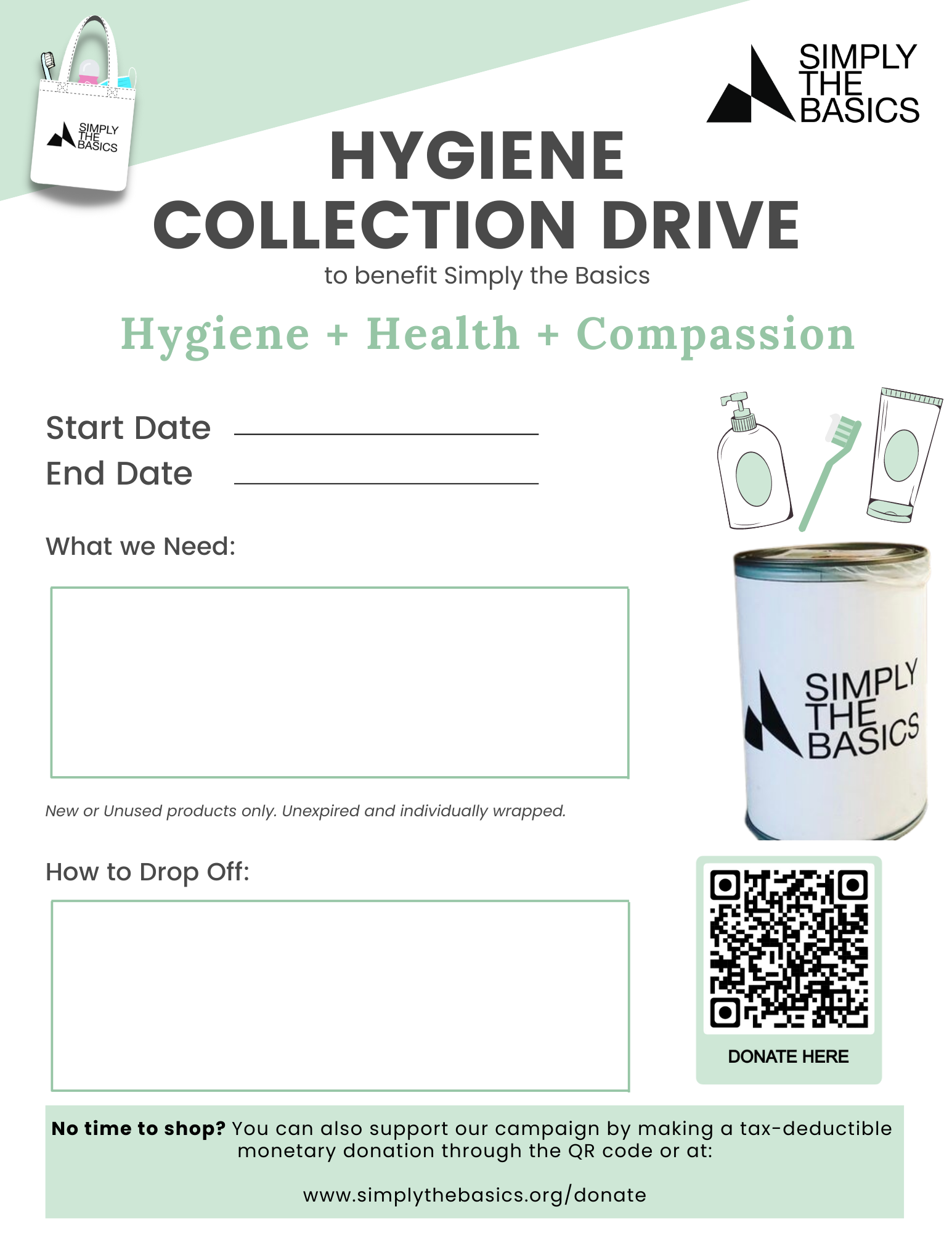 Hygiene Drive Portal — Simply the Basics: The Nation's Premier Hygiene Bank