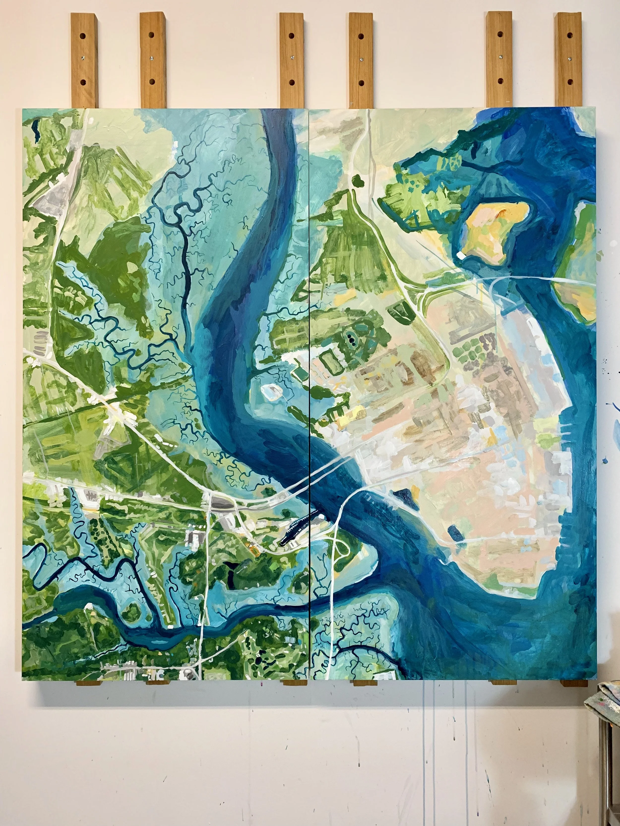 Aerial Map Paintings — Gret Mackintosh Art
