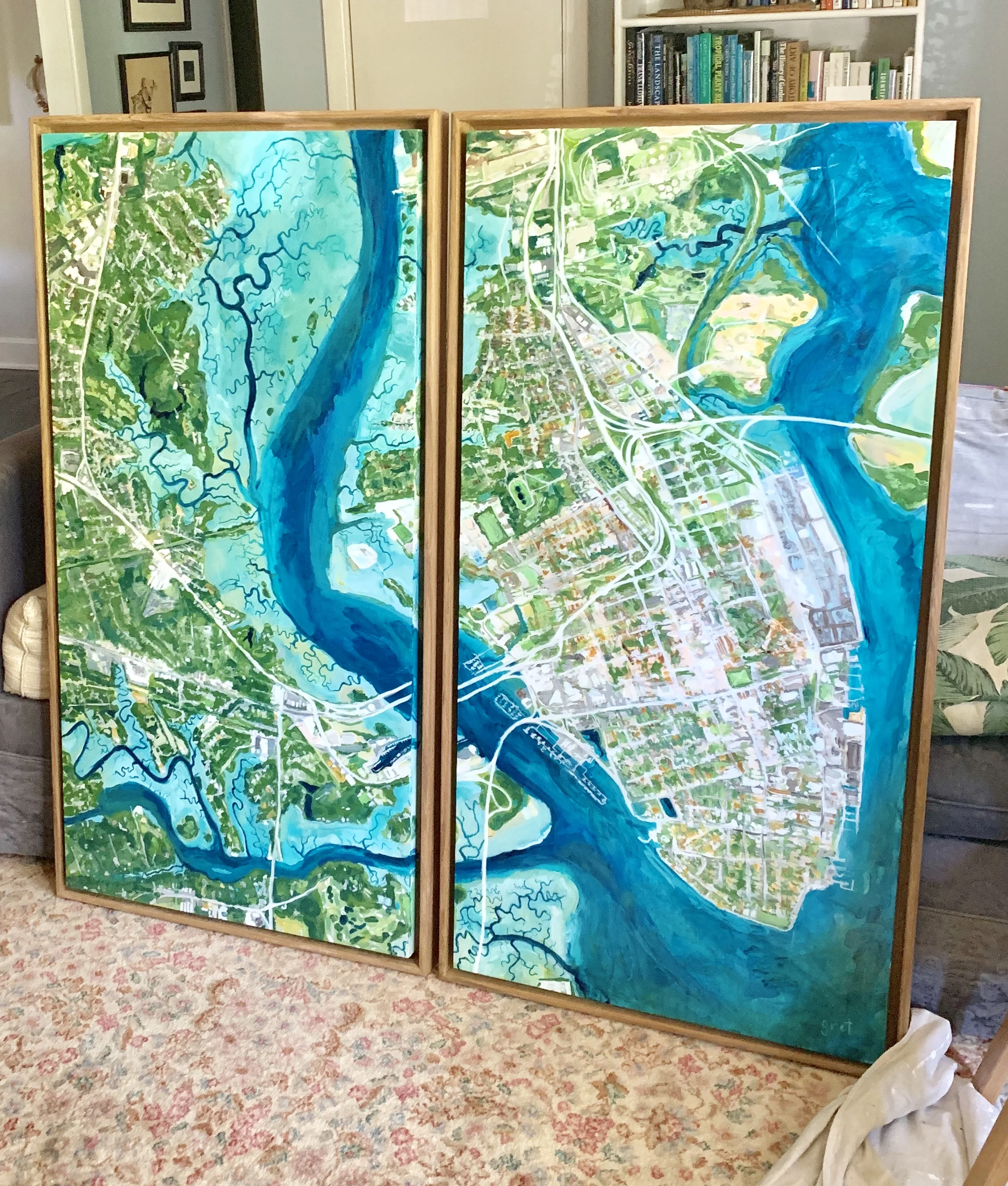 Aerial Map Paintings — Gret Mackintosh Art