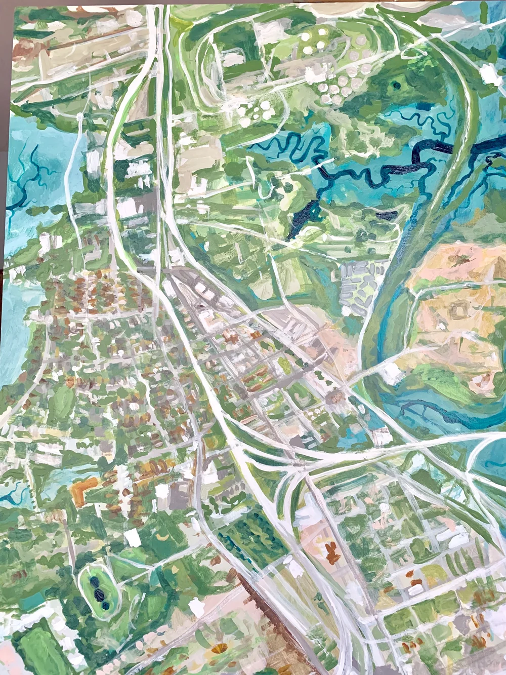 Aerial Map Paintings — Gret Mackintosh Art