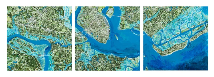 Aerial Map Paintings — Gret Mackintosh Art