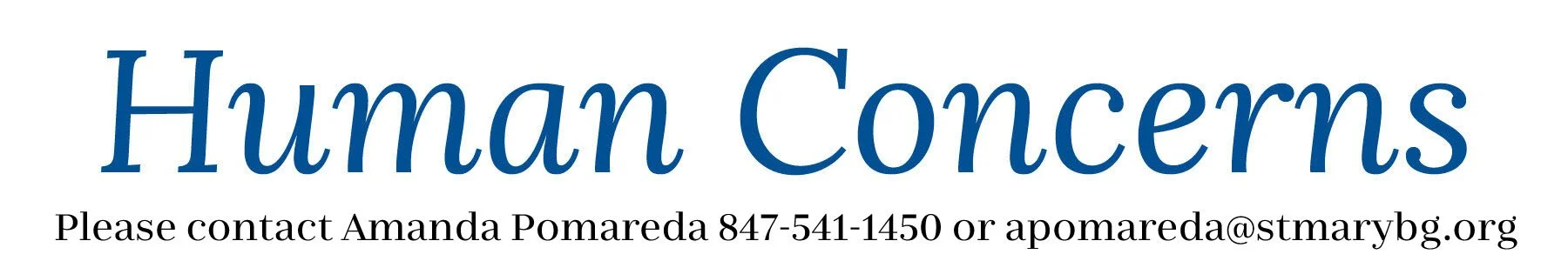 Human Concerns — Saint Mary Parish