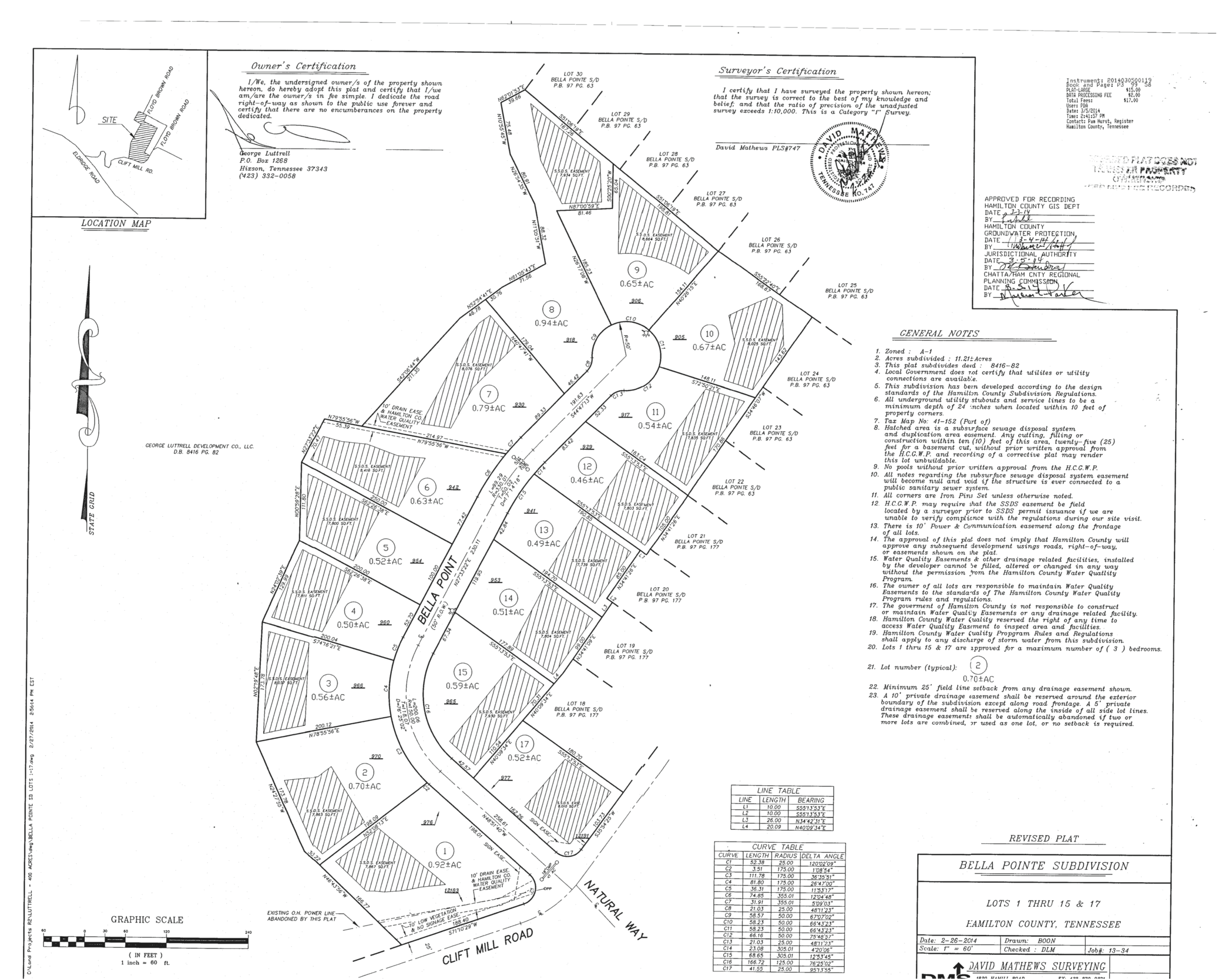 Plat Map — Stanley Construction Company