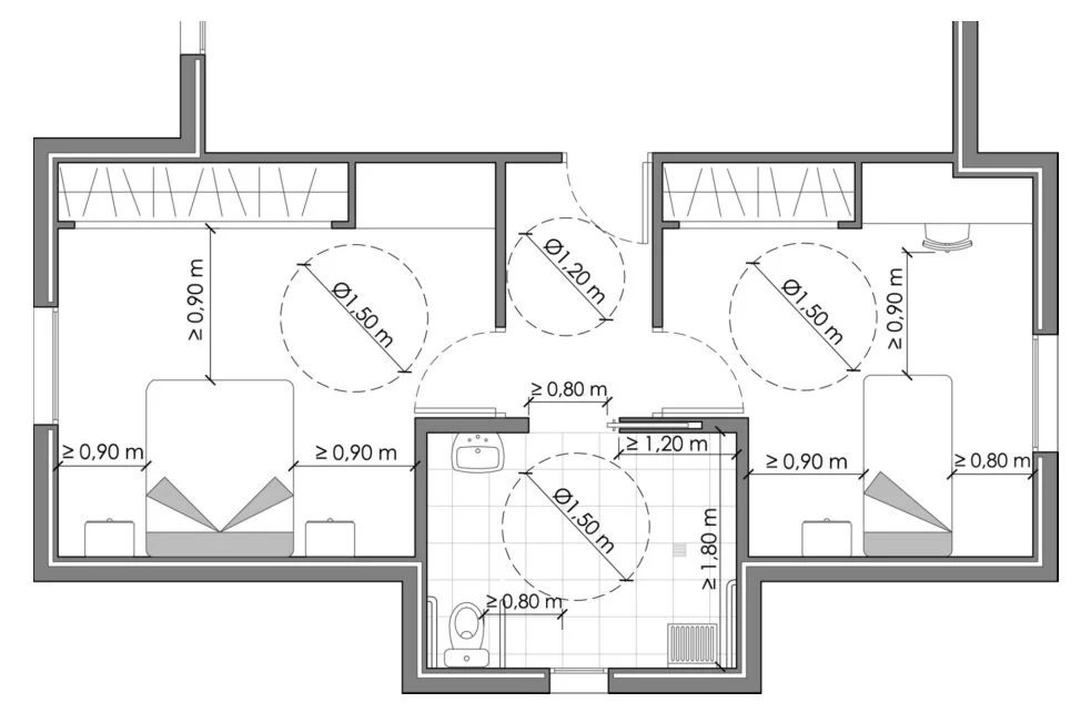 Arrevol Arquitectos: Medidas mínimas y recomendadas para hacer una casa accesible
