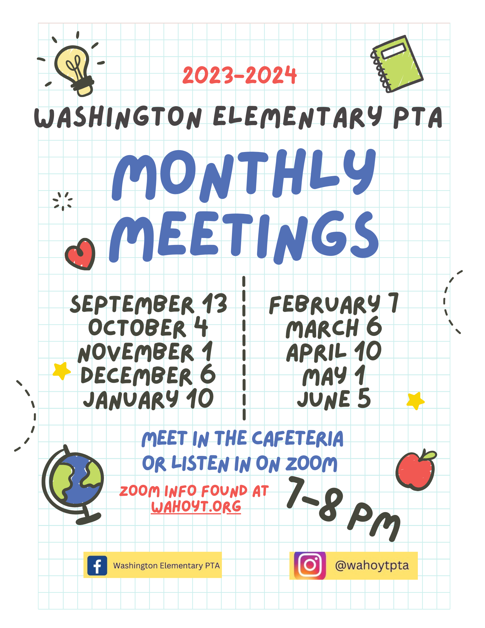 PTA Membership Meetings — Washington Elementary PTA