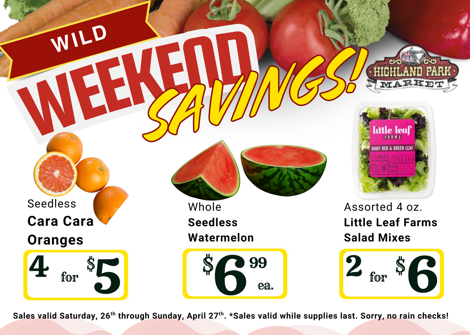 Weekend Specials — Highland Park Market