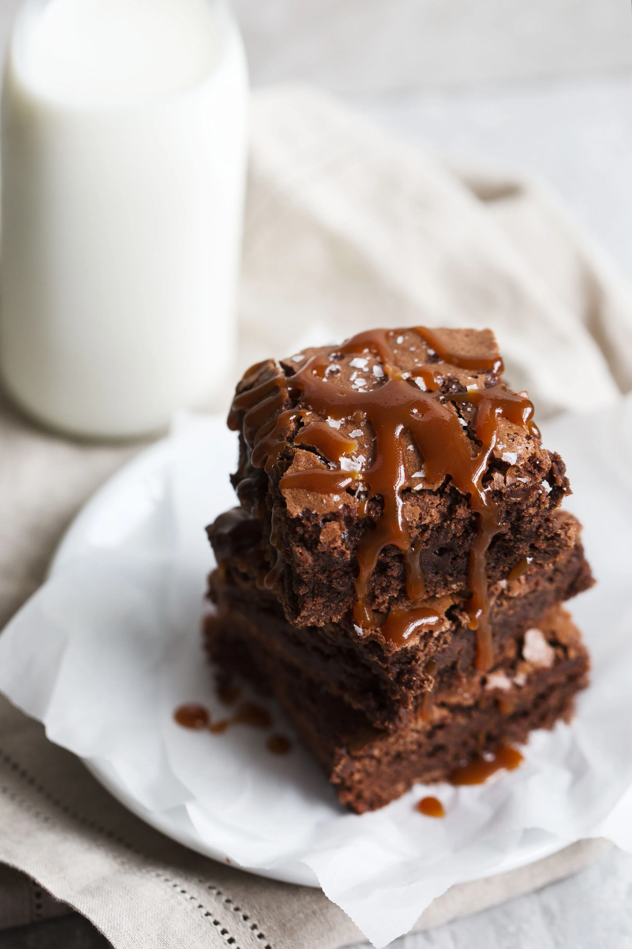 Sea Salt Caramel Fudge Brownies — Cooking with Cocktail Rings