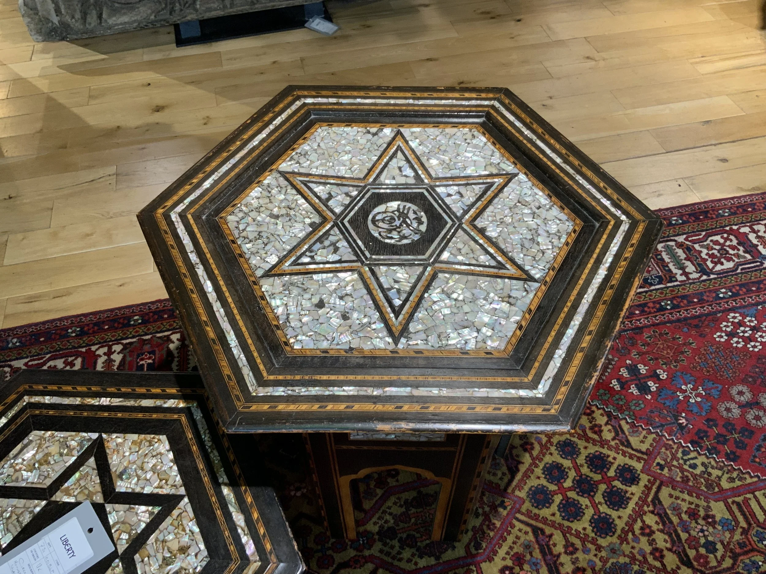Circa 1890 Mother of Pearl inlaid tables