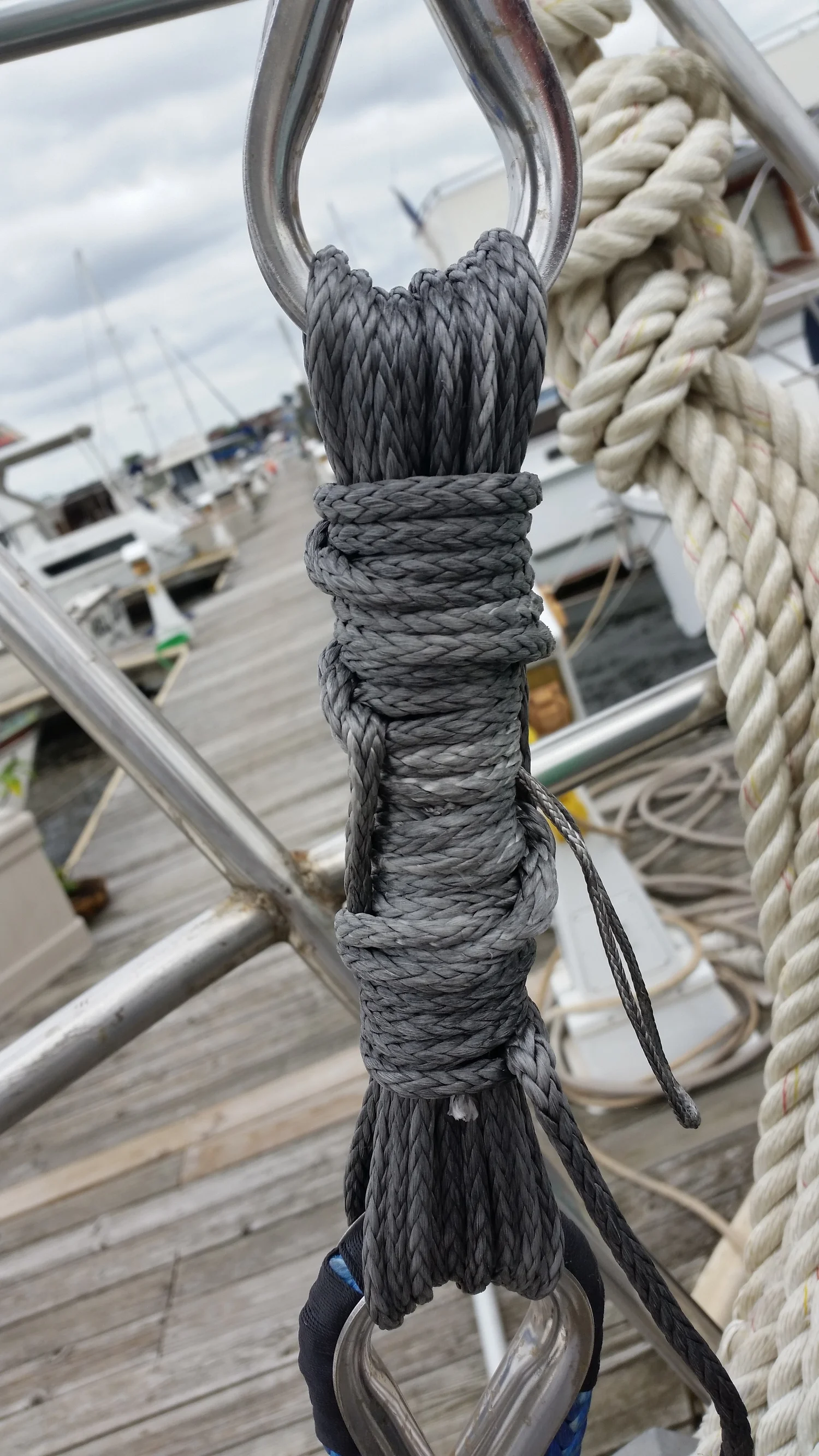 How To Tension your Synthetic Standing Rigging with Deadeyes — Rigging ...