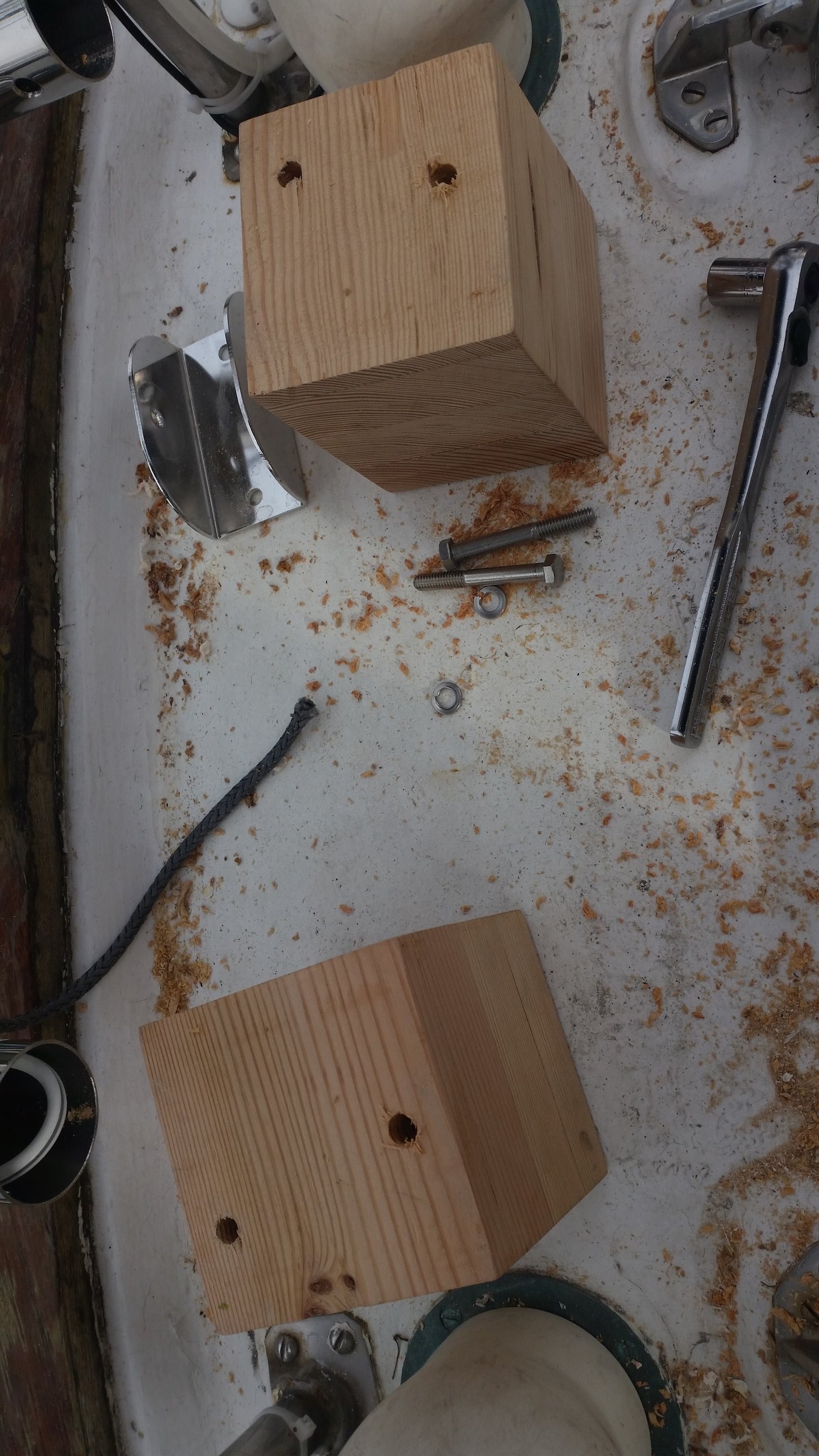 Monitor Wind Vane Installation: Part 5, Mounting the Top Brackets ...