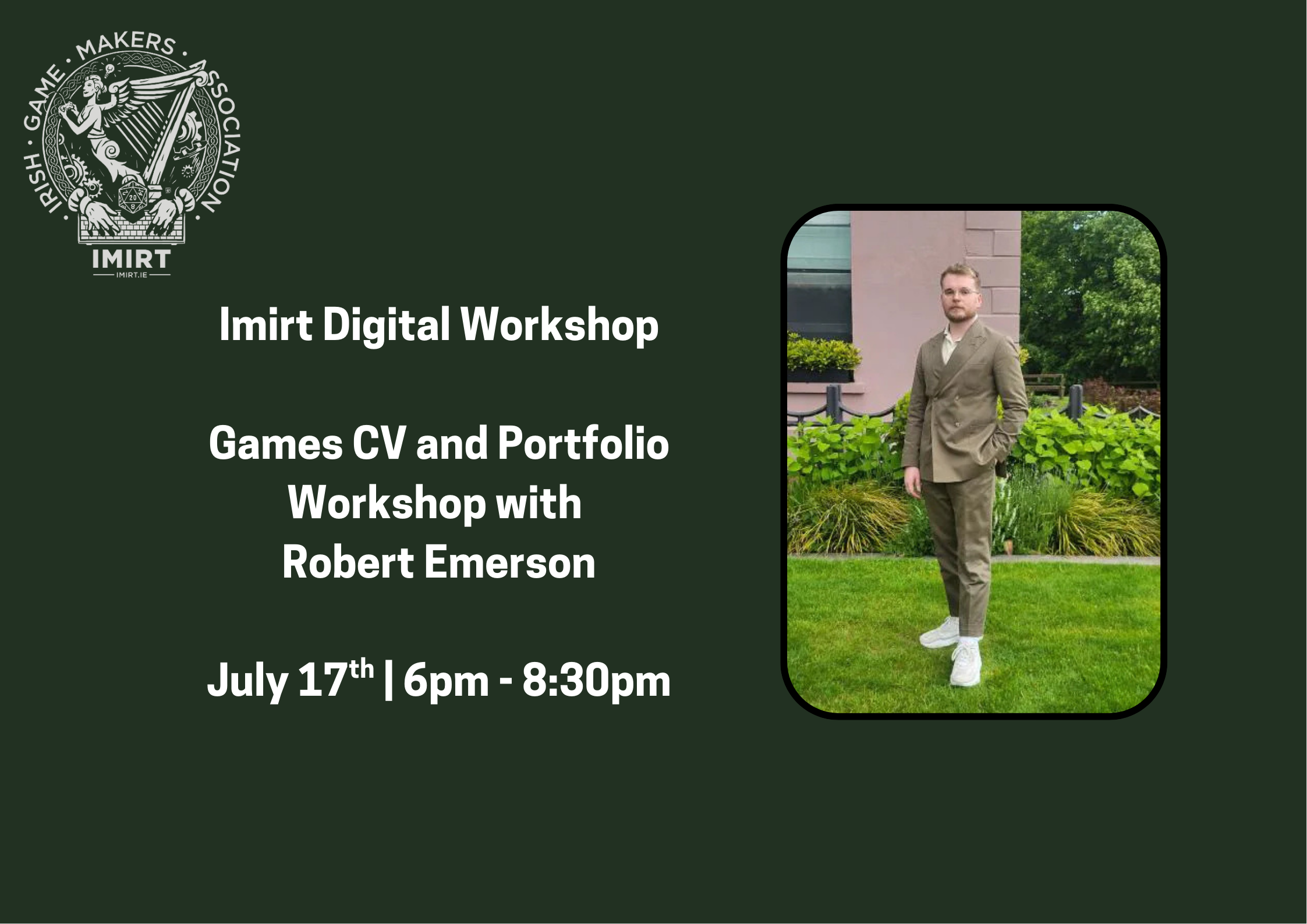 Imirt Digital Workshops - Games CV and Portfolio Workshop — Imirt